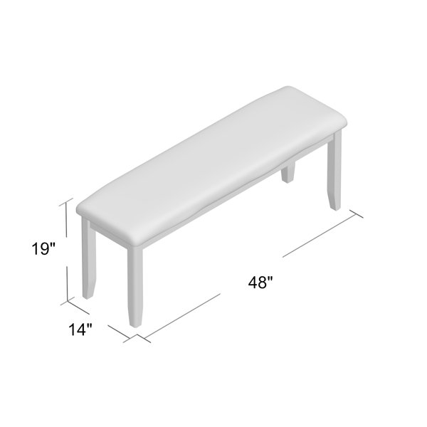 Laurel Foundry Modern Farmhouse® Karpinski Upholstered Dining Bench ...