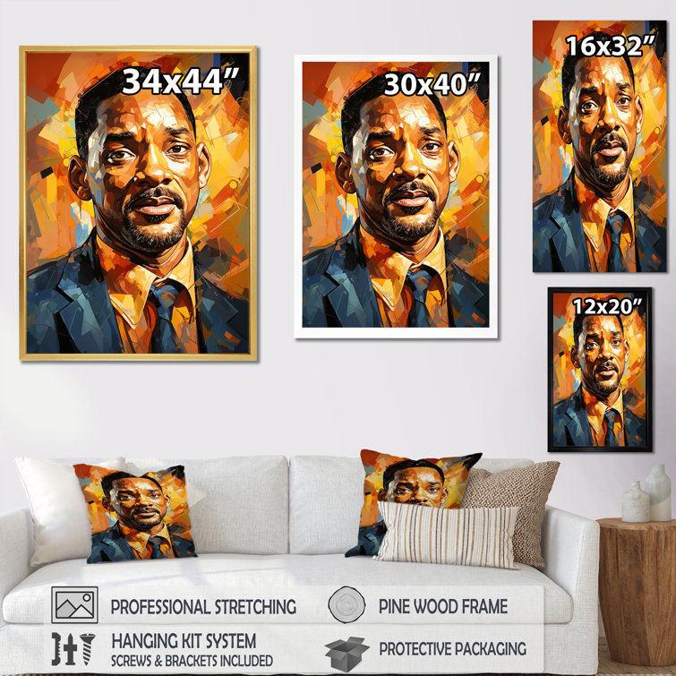 DesignArt " Sapphire Smith Portrait Popart " on Canvas | Wayfair