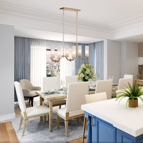 Everly Quinn Acari 6 - Light Unique / Statement Linear Chandelier ...