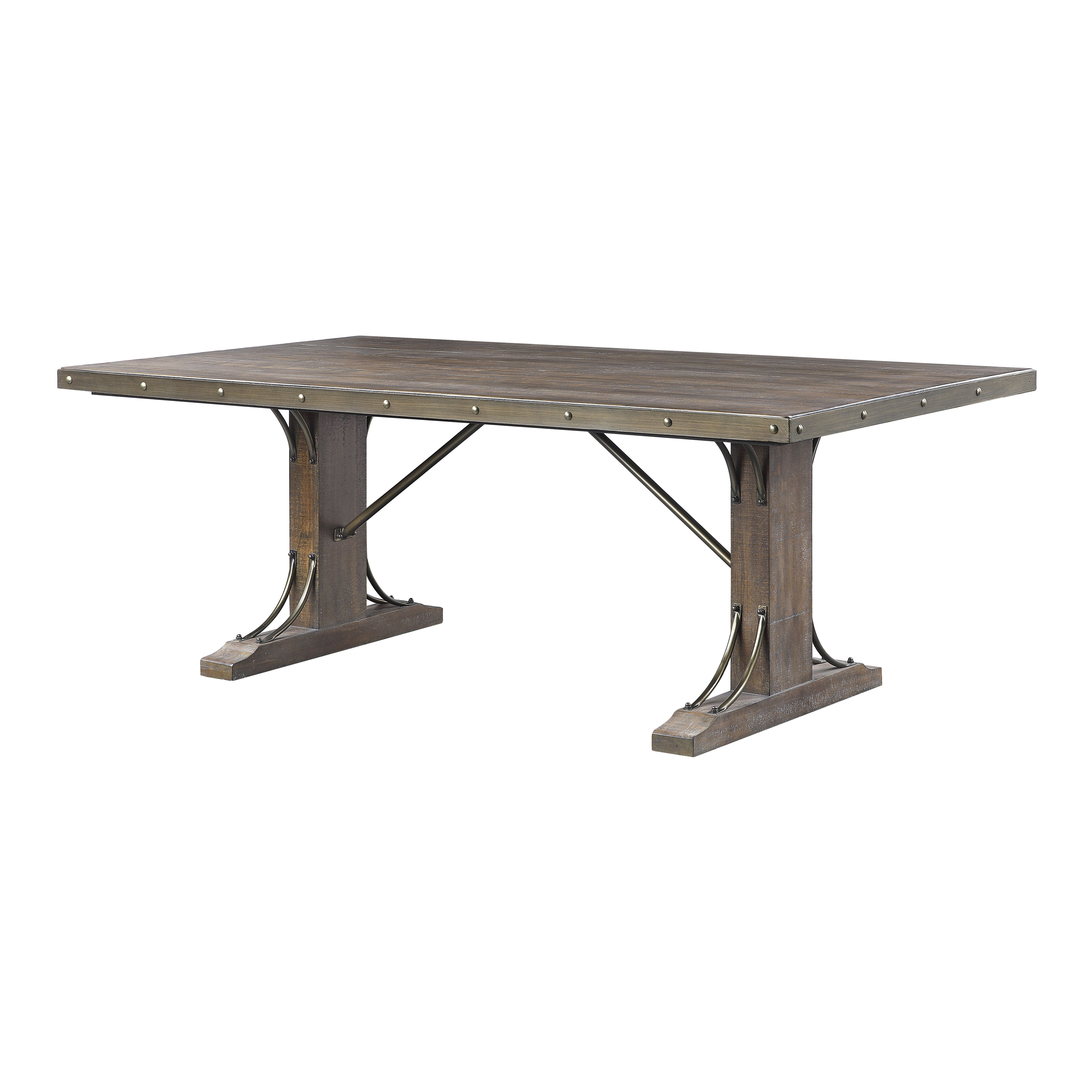 Williston Forge Adesola Rectangular Dining Table in Brown | Wayfair