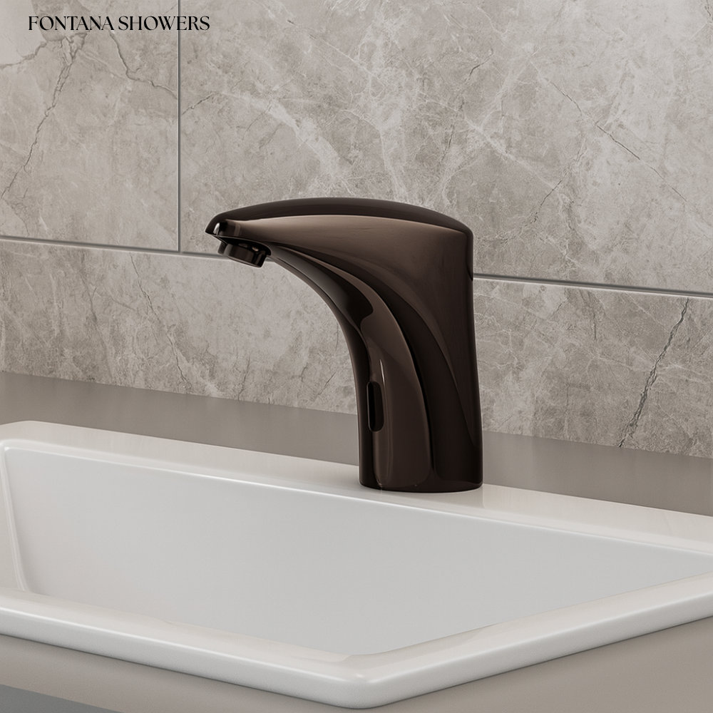 FontanaShowers Hugo Commercial Matte Black Sensor Faucet Touchless ...