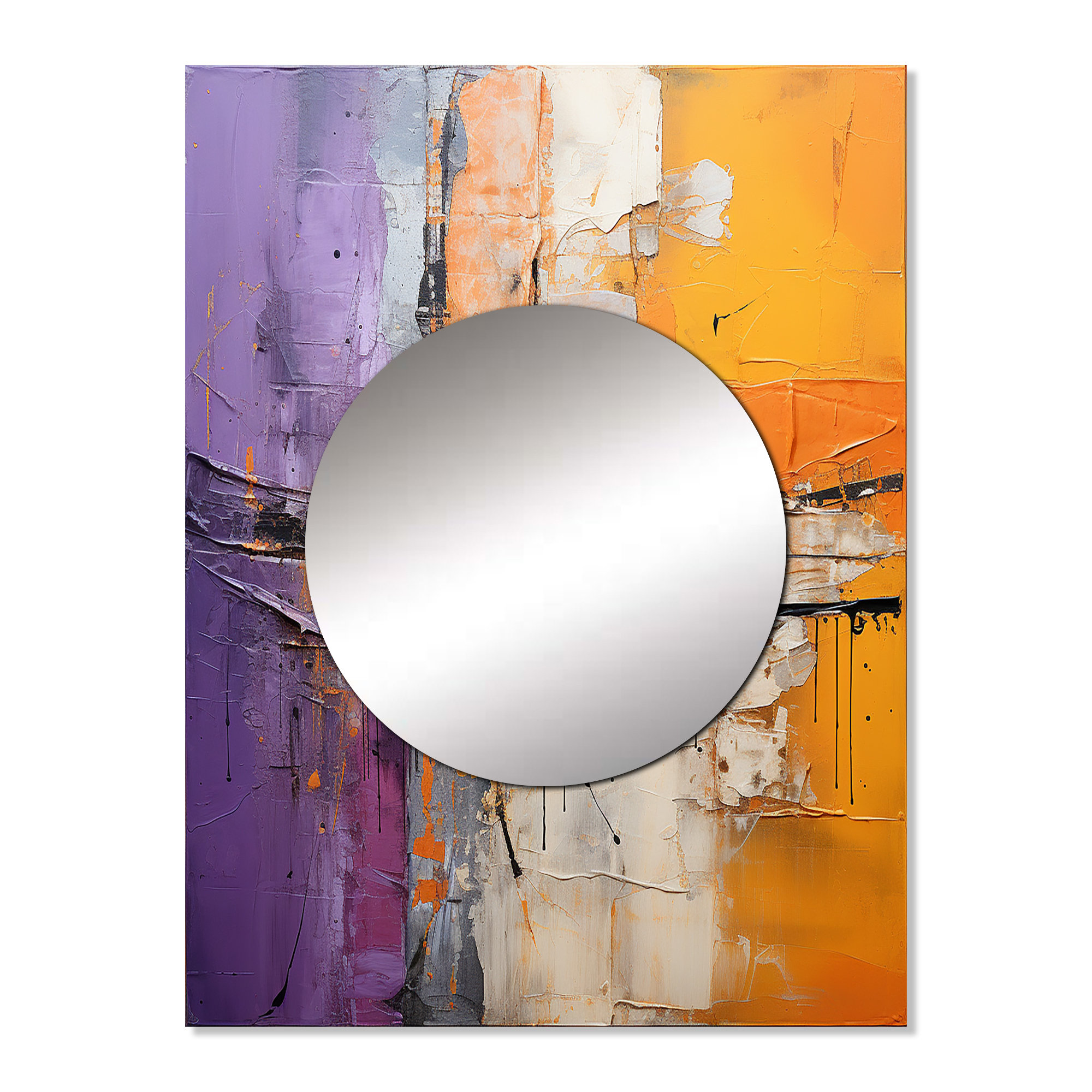 East Urban Home Collage Impressions IV - Abstract Collages Large Mirror ...