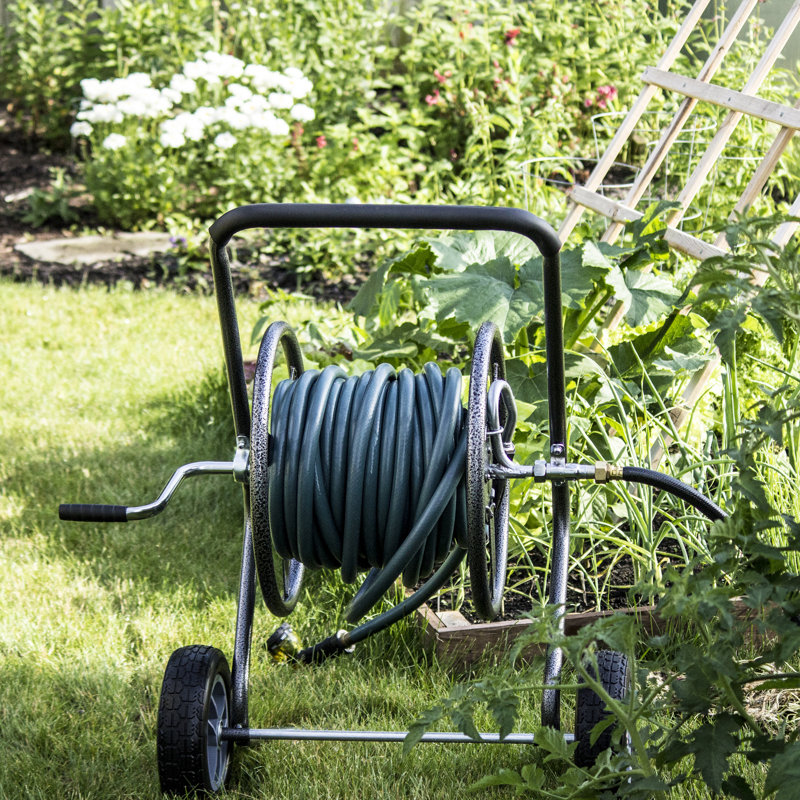 Backyard Expressions Metal Hose Reel Cart & Reviews | Wayfair