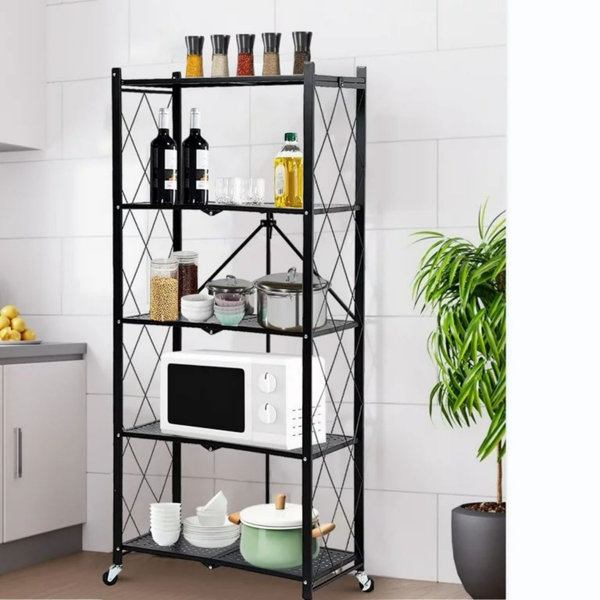 Rebrilliant Mashli 28'' W Steel Shelving Unit with Wheels | Wayfair