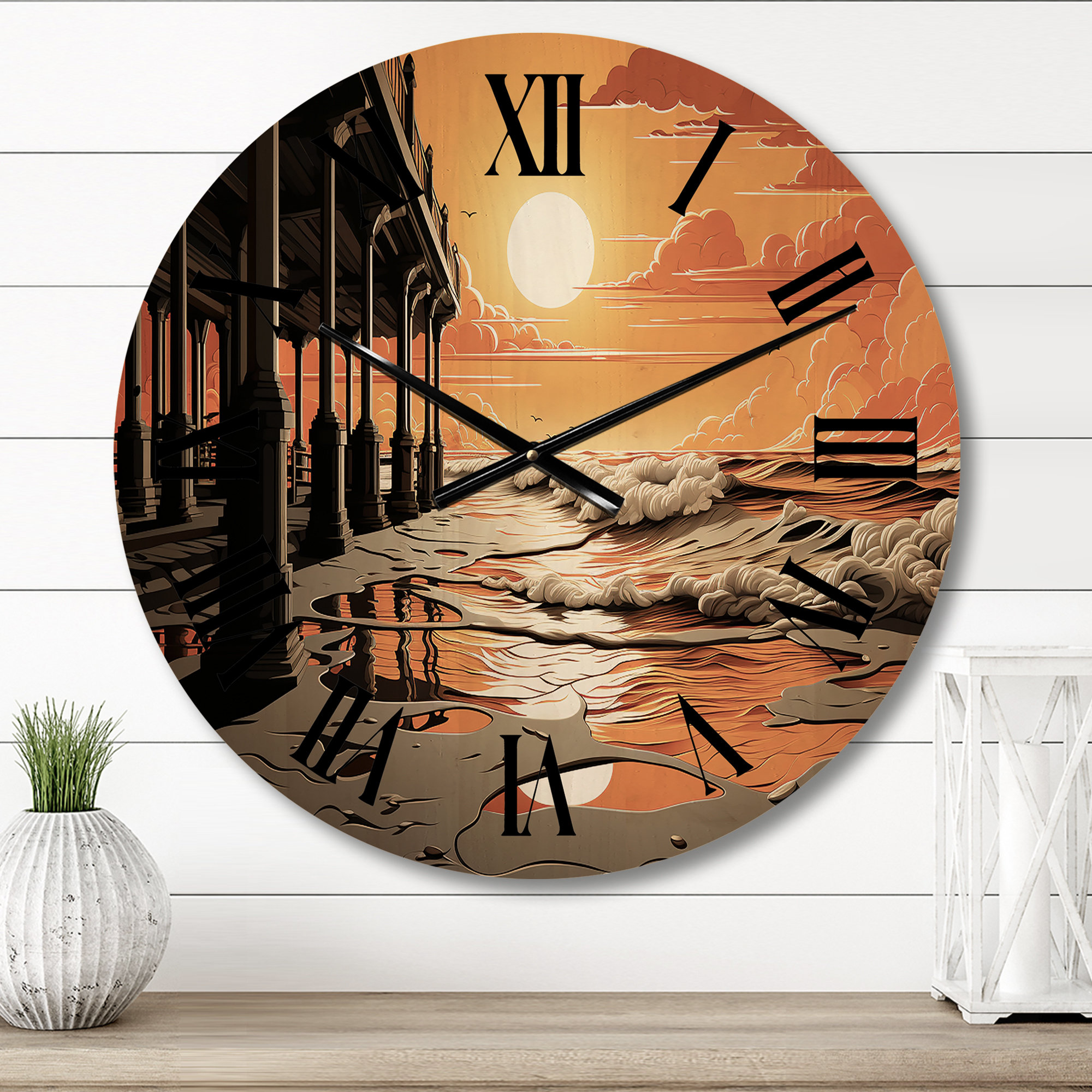 East Urban Home Beach Pier Perspective Papercut V - Nautical & Beach ...