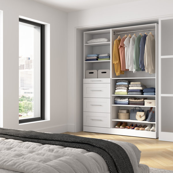 Hokku Designs Marvin 61W X 16D Modular Reach-In Or Walk-In Closet ...