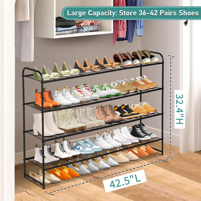 Rebrilliant 24 Pair Stackable Shoe Rack | Wayfair