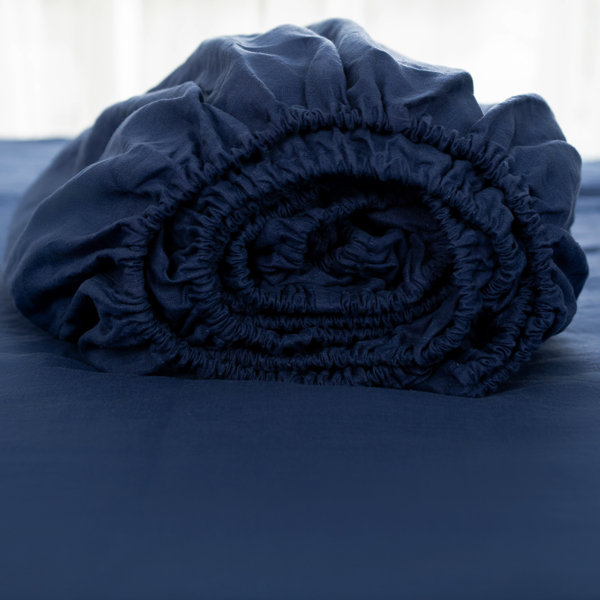 Native Linum Basic Linen Fitted Sheet | Wayfair