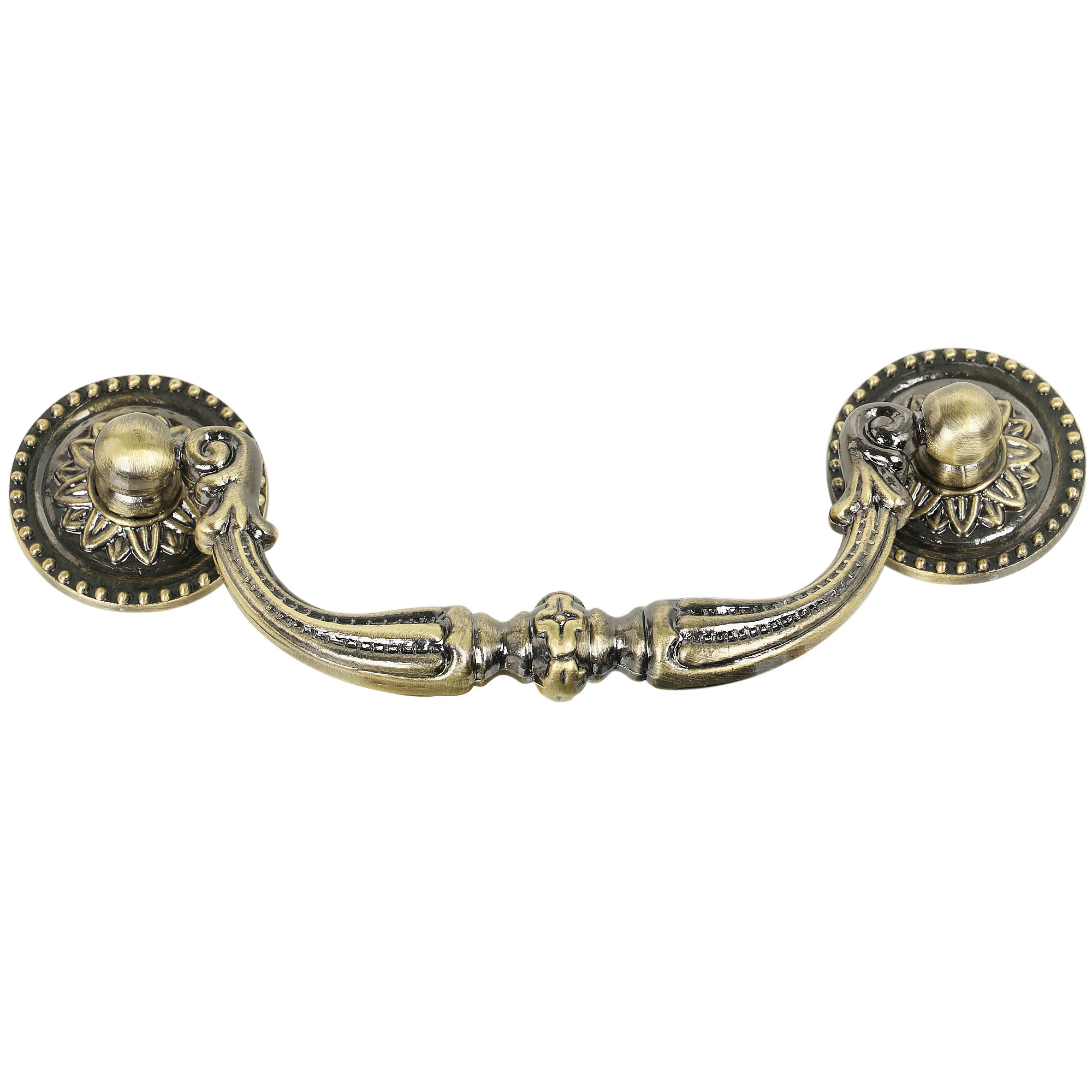 Utopia Alley Medici Drop Center-To-Center Pull, Antique Brass, 3.78 In ...