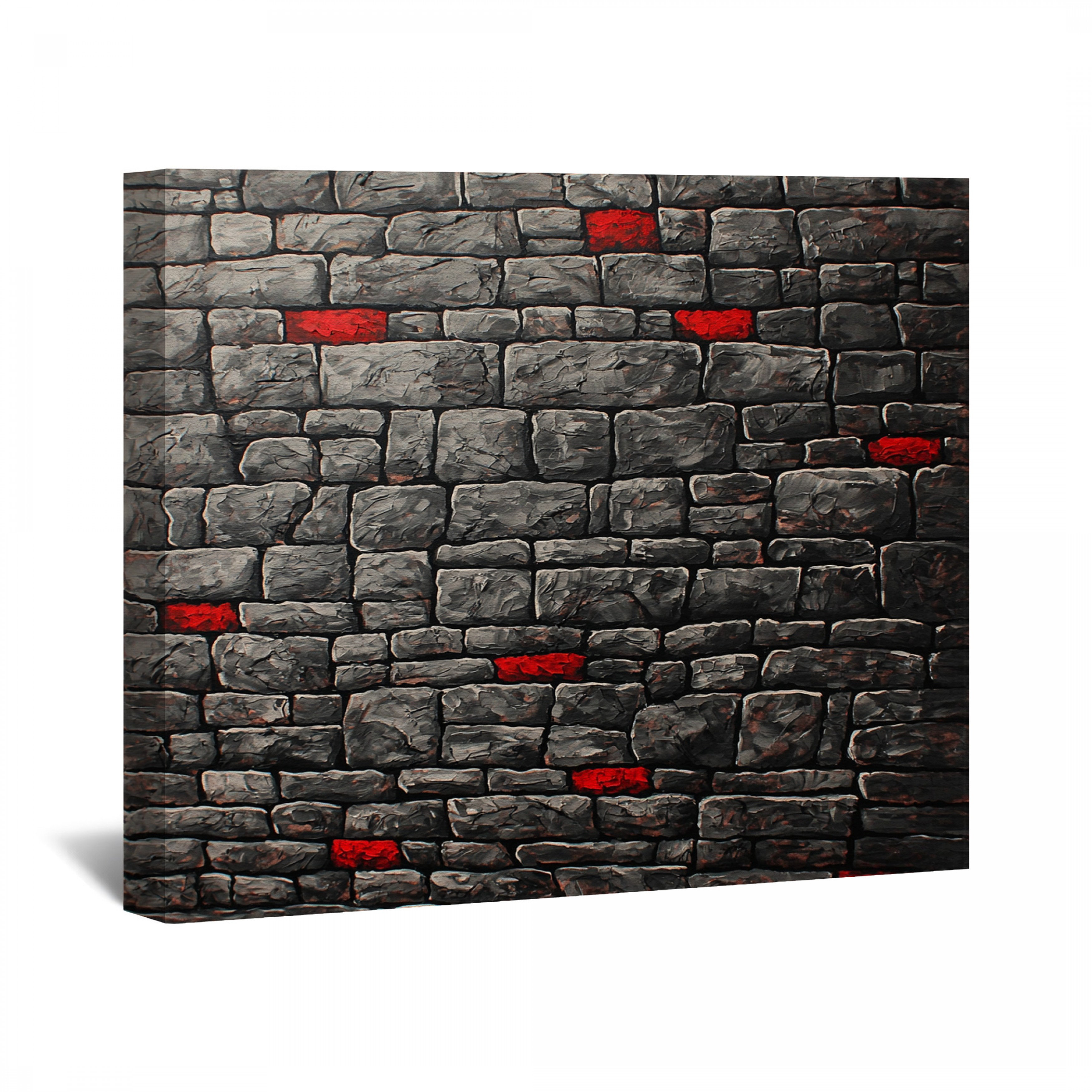 Williston Forge Stone Wall Canvas Wrap - Architectural Wall Decor | Wayfair