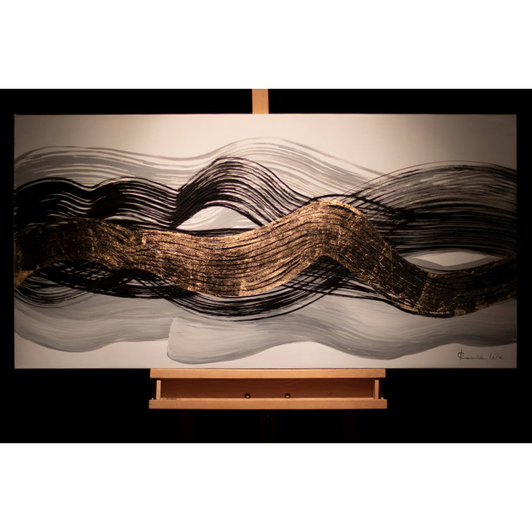 Canora Grey Hand -painted Tangled Wave Acrylic Painting | Wayfair.co.uk