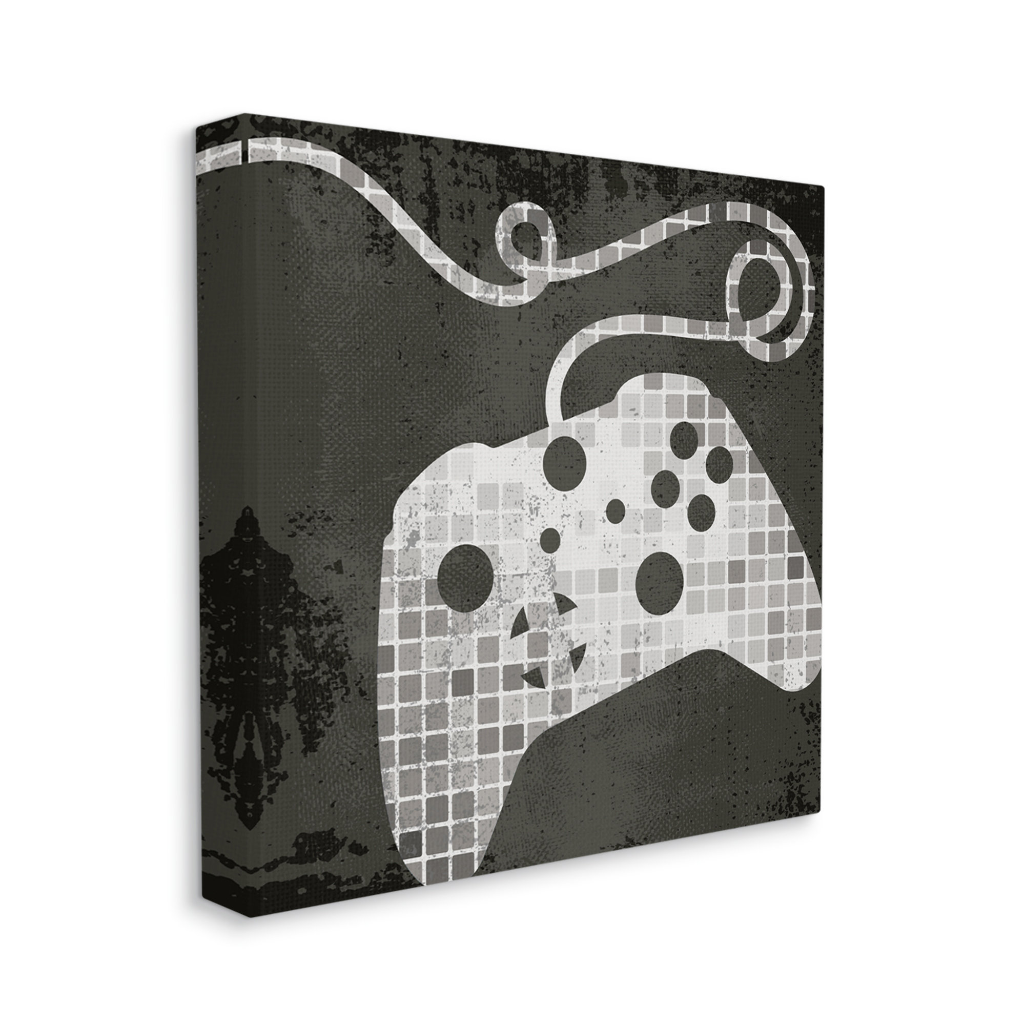 Trinx Video Game Controller Outline Geometric Square Pattern | Wayfair