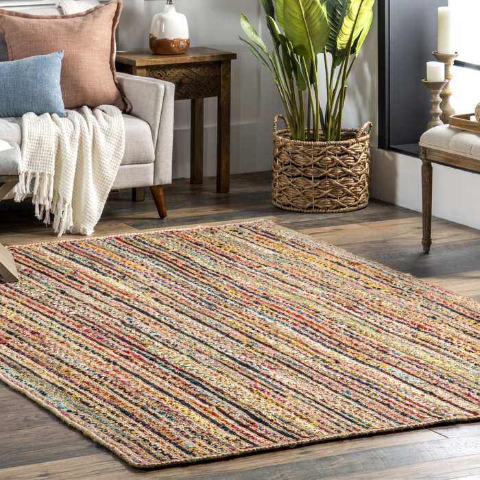 Bungalow Rose Lovetto Bohemian Handmade Braided Red Rug & Reviews | Wayfair