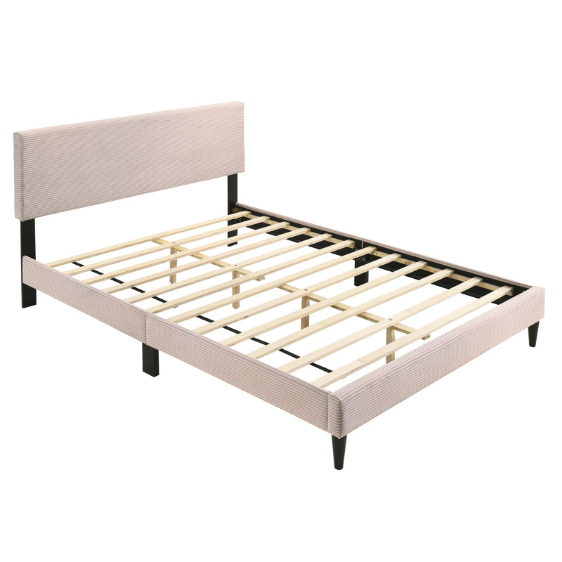 Wade Logan® Tevrat Upholstered Platform Bed with Adjustable Headboard ...