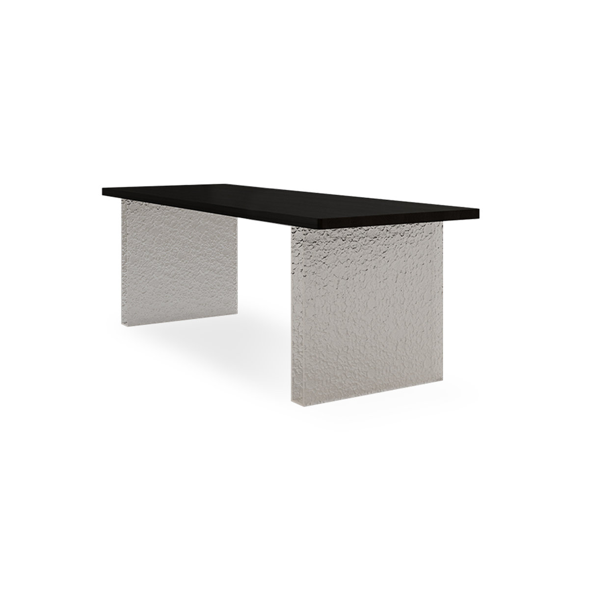 Hokku Designs Black+Clear Rectangular Solid Wood+Acrylic desks | Wayfair