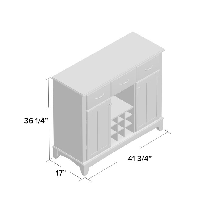 Andover Mills™ Presswood 41.75'' Solid Wood Sideboard & Reviews | Wayfair