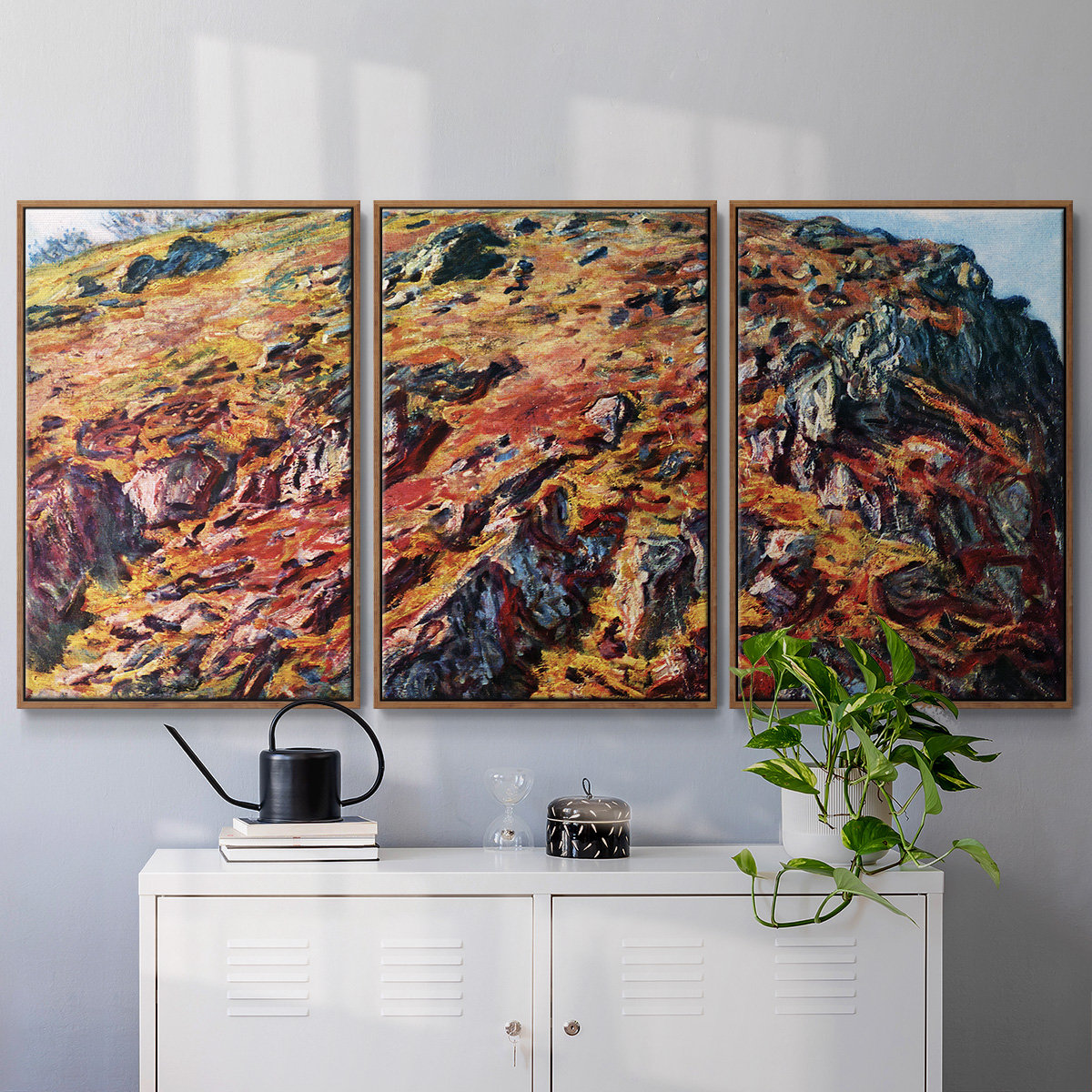 Vault W Artwork The boulder by Monet-Framed Gallery Wrapped Canvas ...