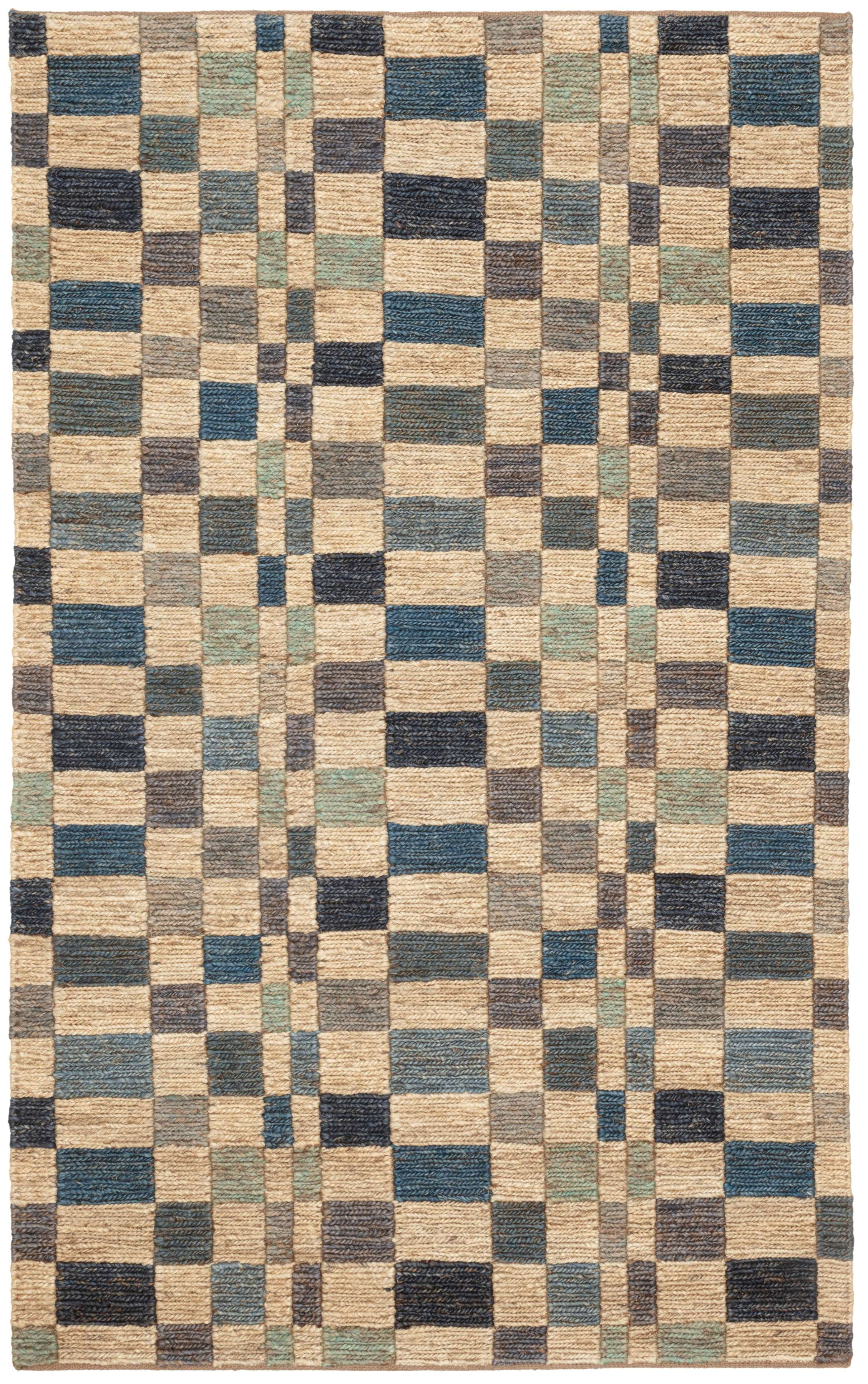 Dash and Albert Rugs Kirby Blue/Brown Woven Jute Rug - Wayfair Canada