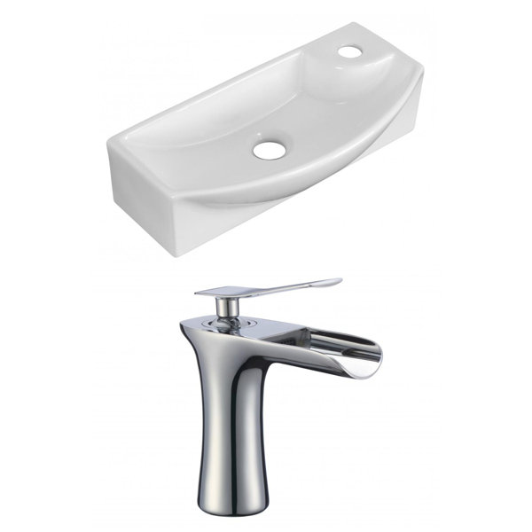 Plumbing N Parts Lavabo de salle de bain vasque rectangulaire en ...