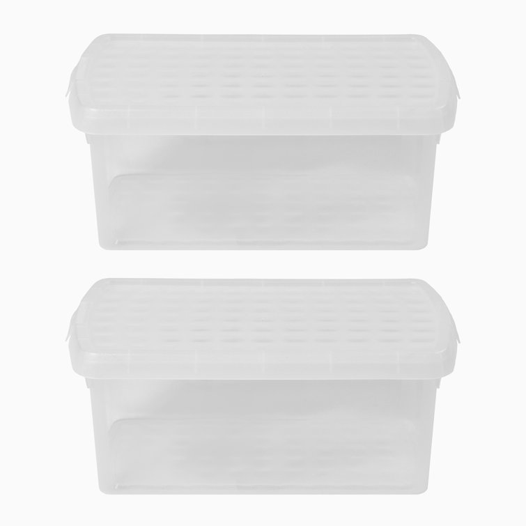 Wham Clip Rectangular Plastic Storage Boxes with Secure Clip Lock Lids ...