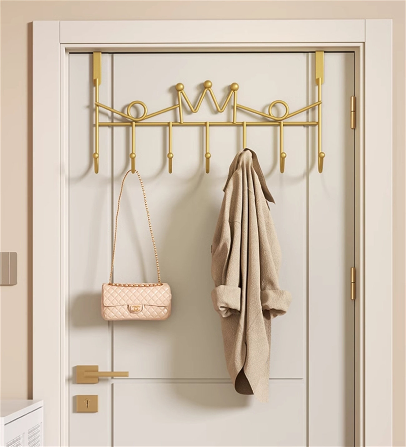 Rosdorf Park Iron Seamless Over-The-Door Hook Rack | Wayfair