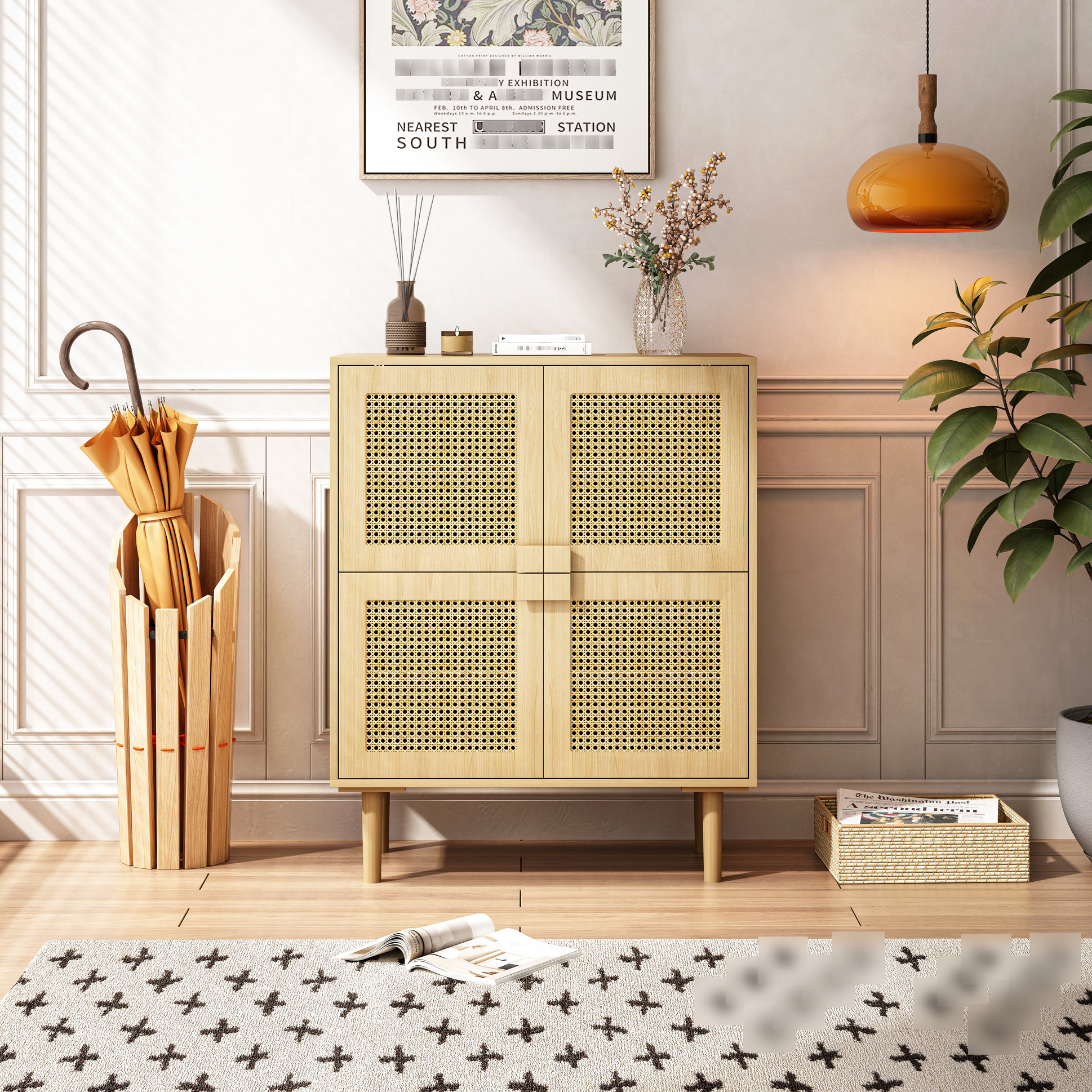 Dakota Fields 4-doors Mesh Storage Unit For Pantry Canned Goods - Grey ...