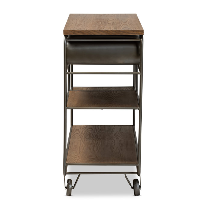 Steelside™ Alisa Wood Kitchen Cart & Reviews | Wayfair