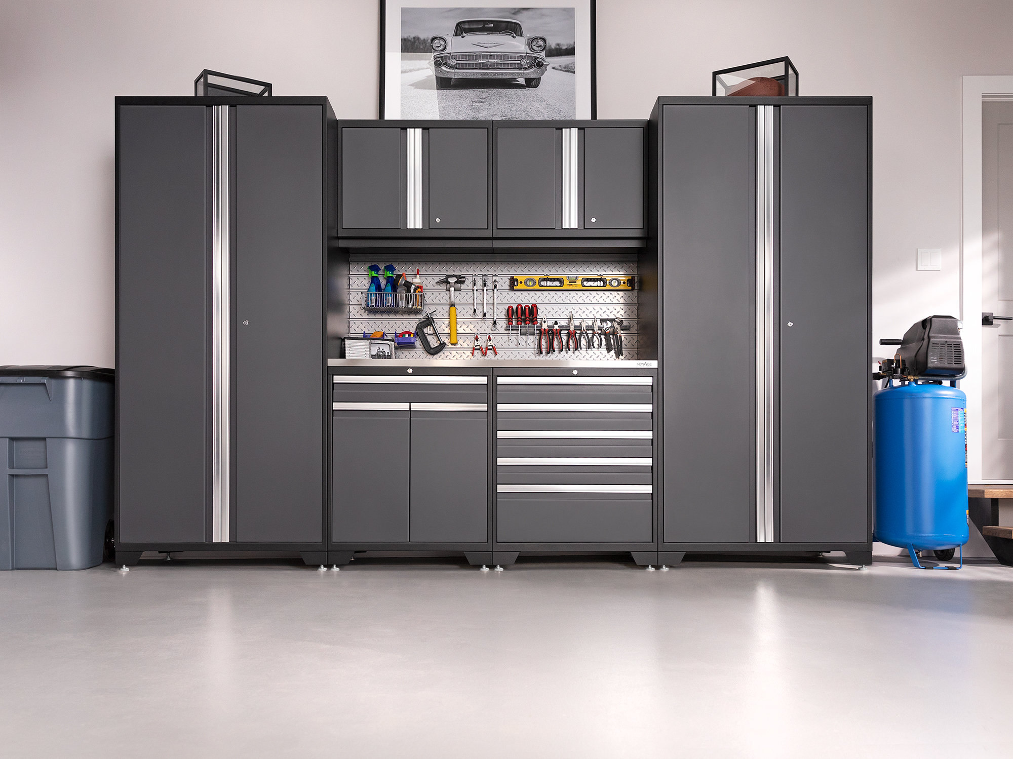 NewAge Products Pro Series 7 Piece Steel Garage Storage System ...