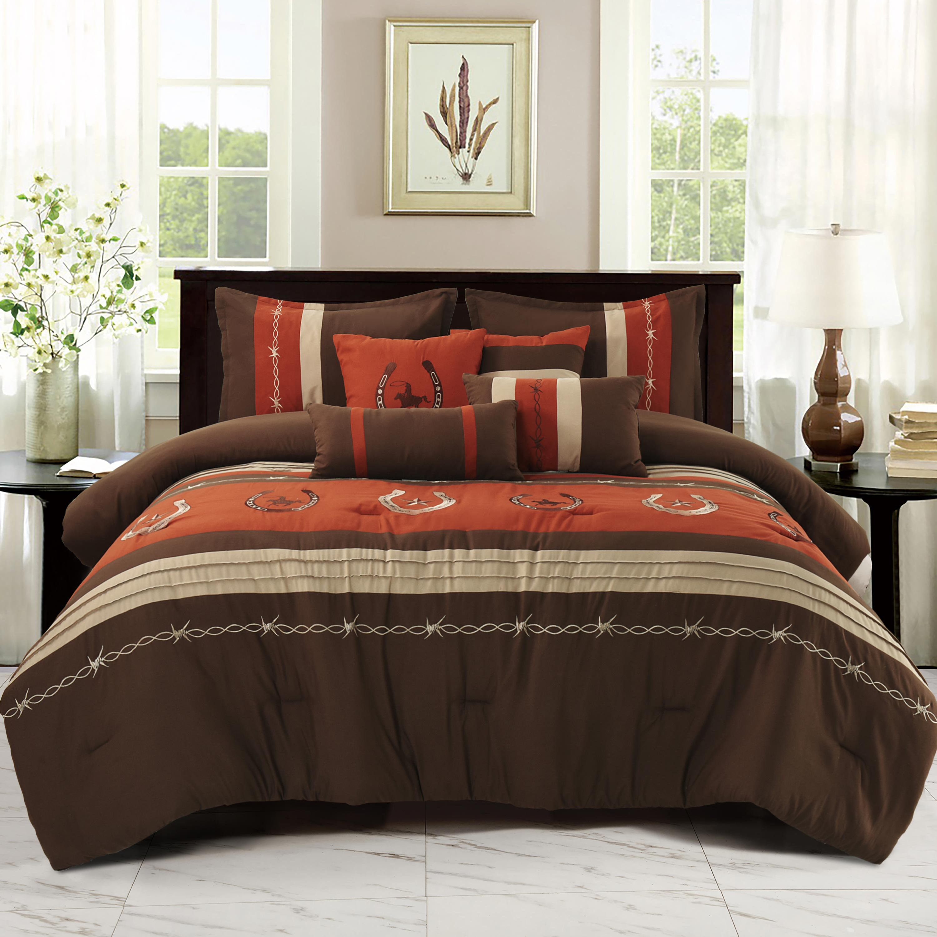 Homechoice International Group 7-pieces Embroidery Bedding Comforter ... Homechoice International Group 7-pieces Embroidery Bedding Comforter ...