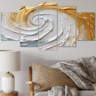 Mercer41 Gold Eternal Swirl II - Abstract Spirals Metal Wall Decor Set ...