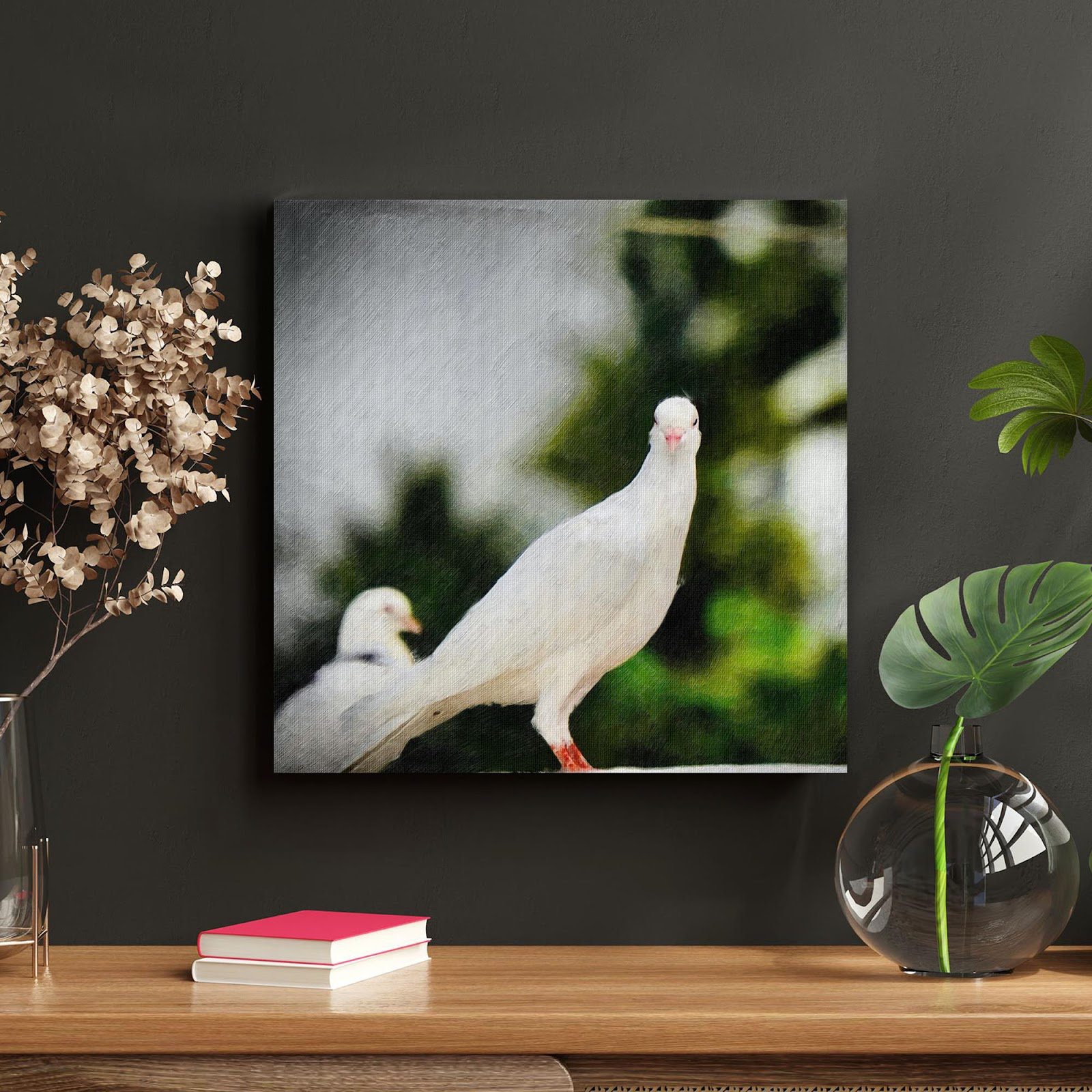 Latitude Run® Two White Birds During Daytime - 1 Piece Rectangle ...