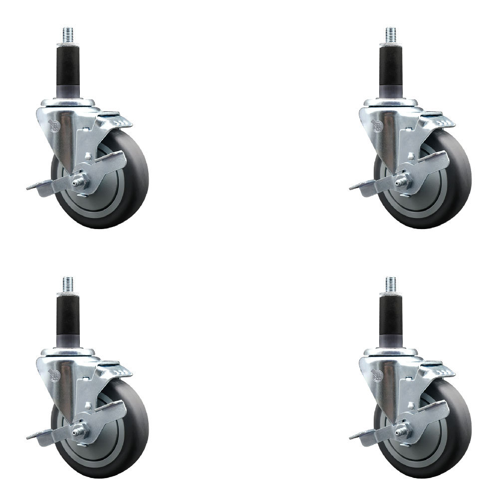 Service Caster Thermoplastic Rubber Swivel 1-1/8 Inch Expanding Stem ...