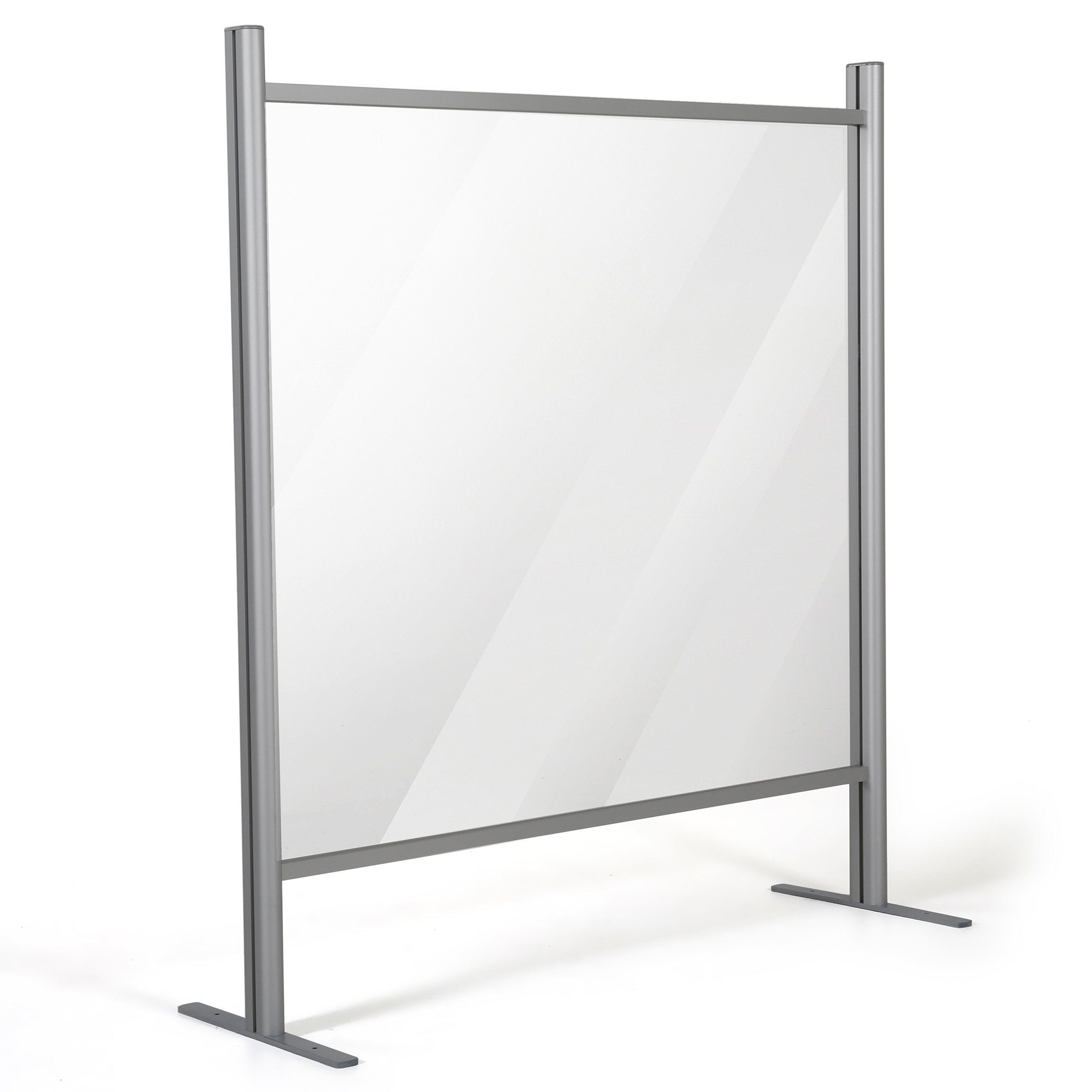 MT Displays Metal/Glass 1 Panel Sneeze Guard with Pass Through Window ...
