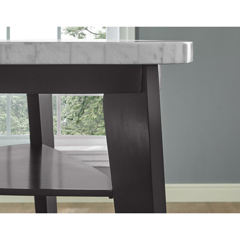 Hokku Designs Carrara 60-inch Triangular Marble Top Counter Table | Wayfair