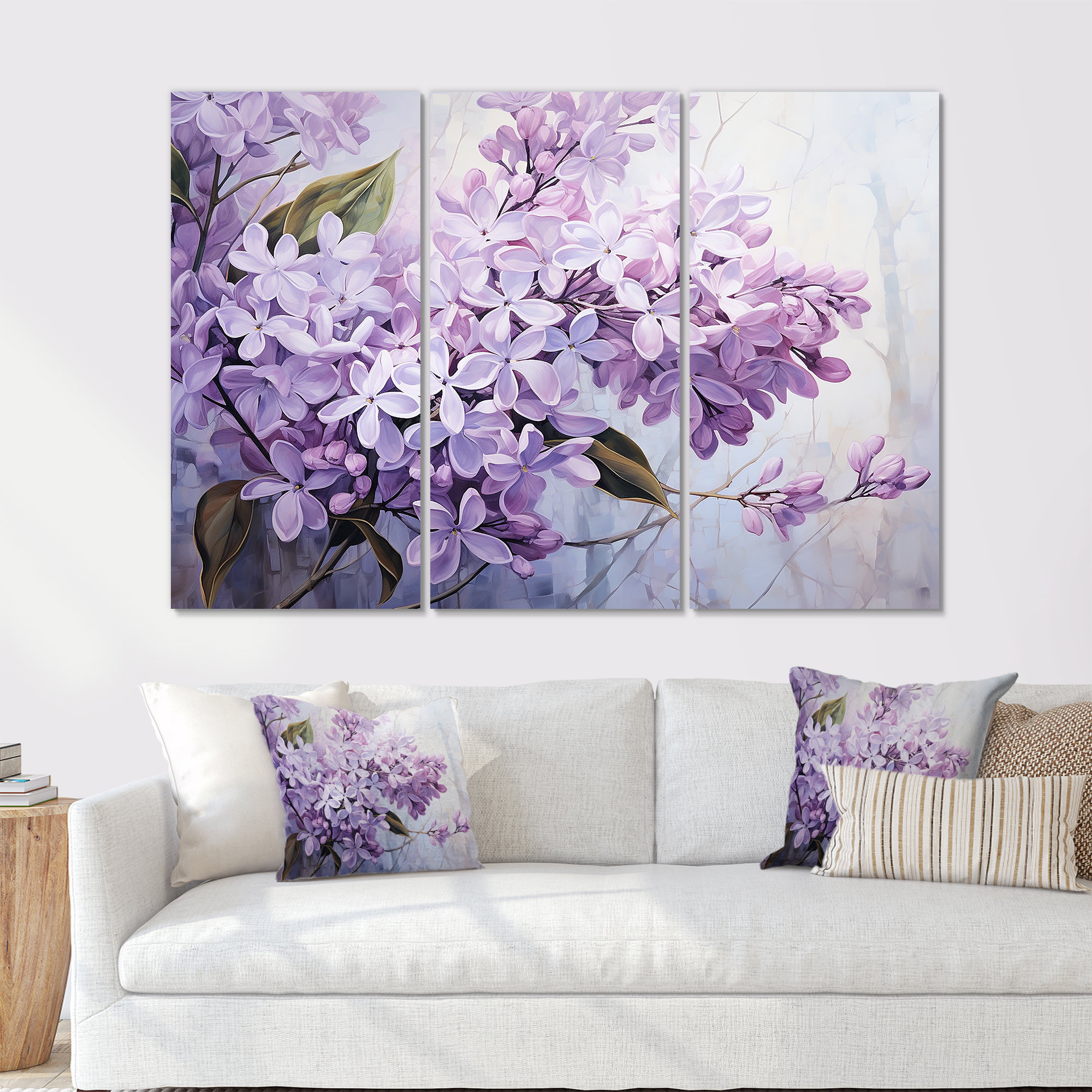 Red Barrel Studio® Pastel Lilac Dreams - Lilacs Canvas Art Set | Wayfair