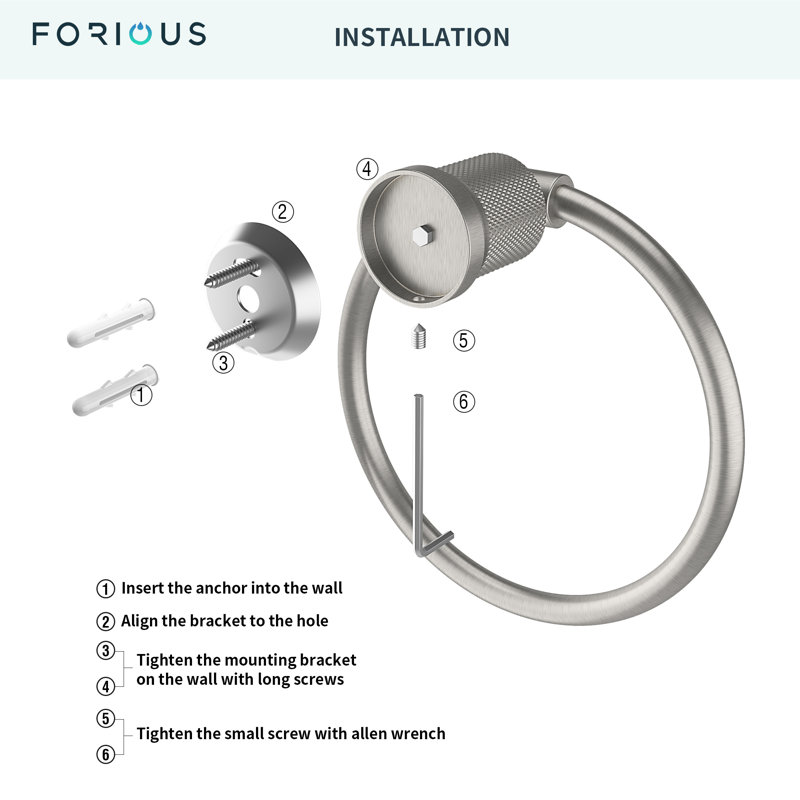 FORIOUS 4 - Piece Bathroom Hardware Set & Reviews | Wayfair