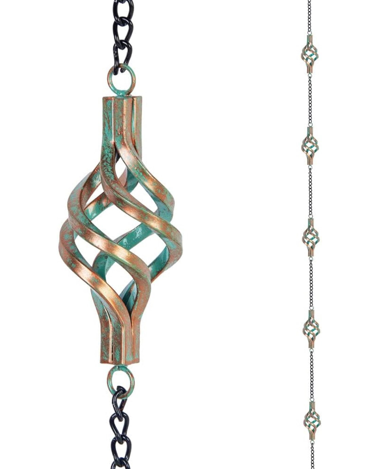 Arlmont & Co. 9.7FT Rain Chain Iron Rain Chain For Gutters Bronze Bird ...