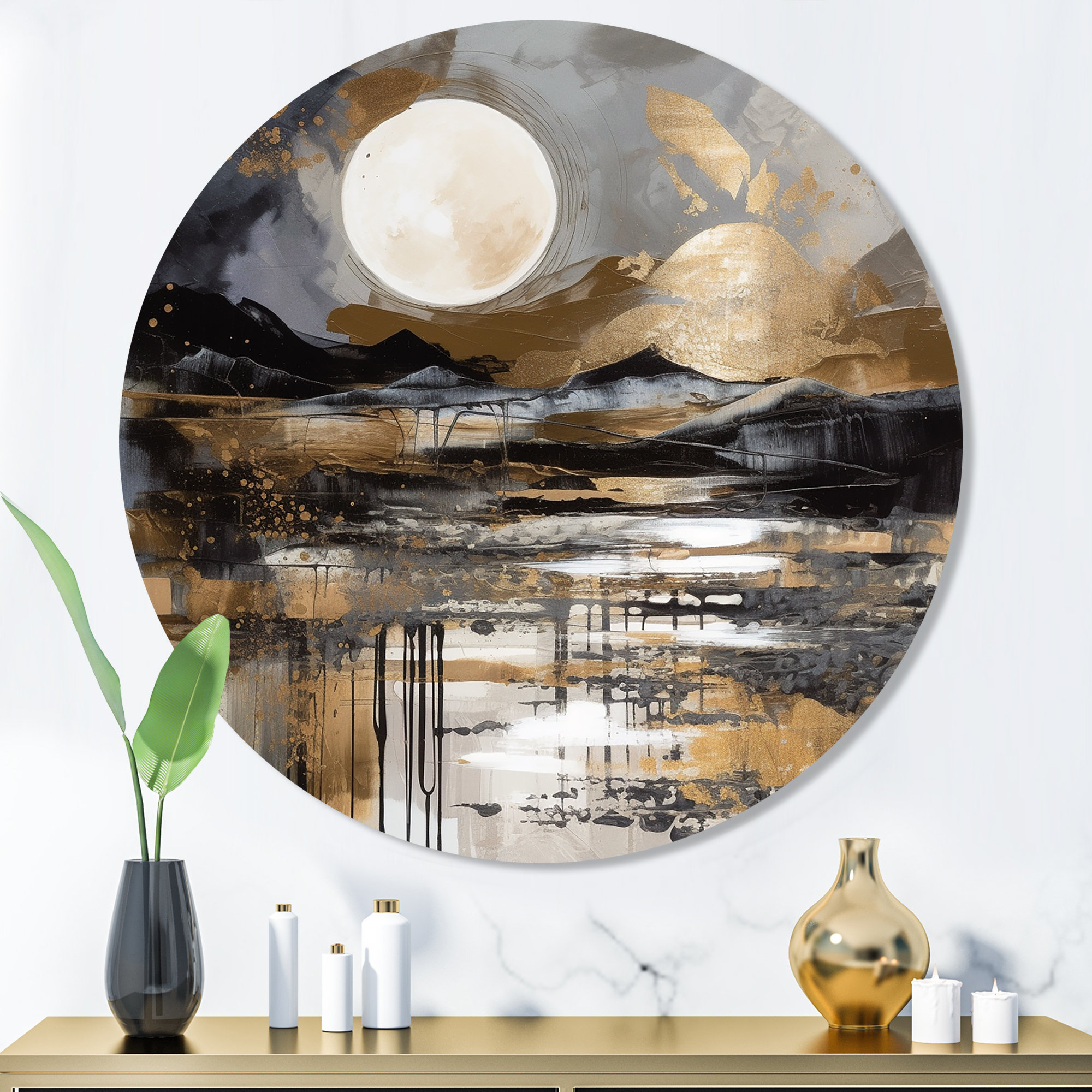 Mercer41 Exploring The Evolving Golden Moon V - Landscape Modern Metal ...