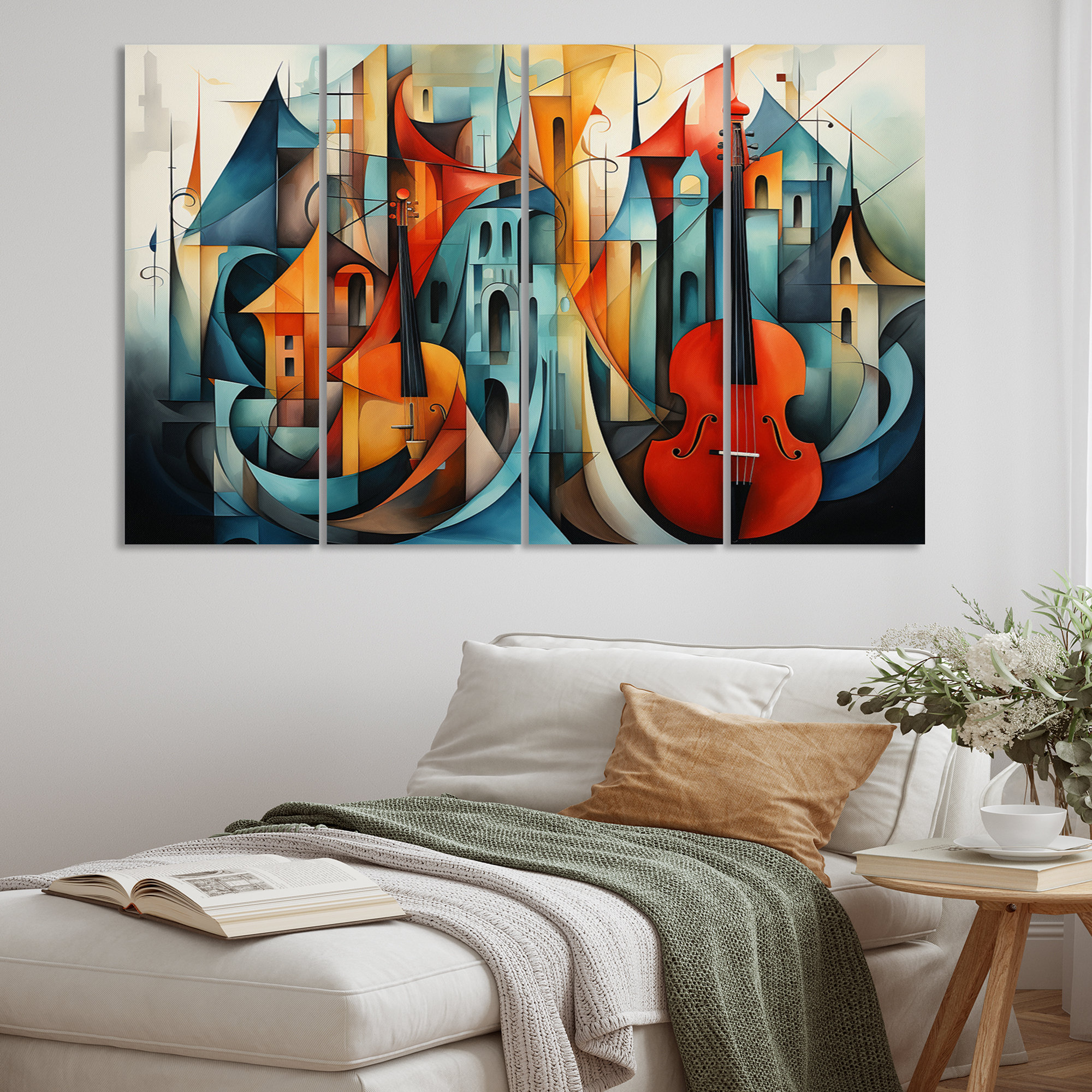 DesignArt Cubism Music Forms III - Cubism Metal Wall Decor Set | Wayfair