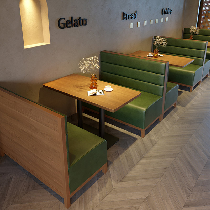 Canadian Linen Vintage Cafe Bistro Restaurant Green Benches Faux ...