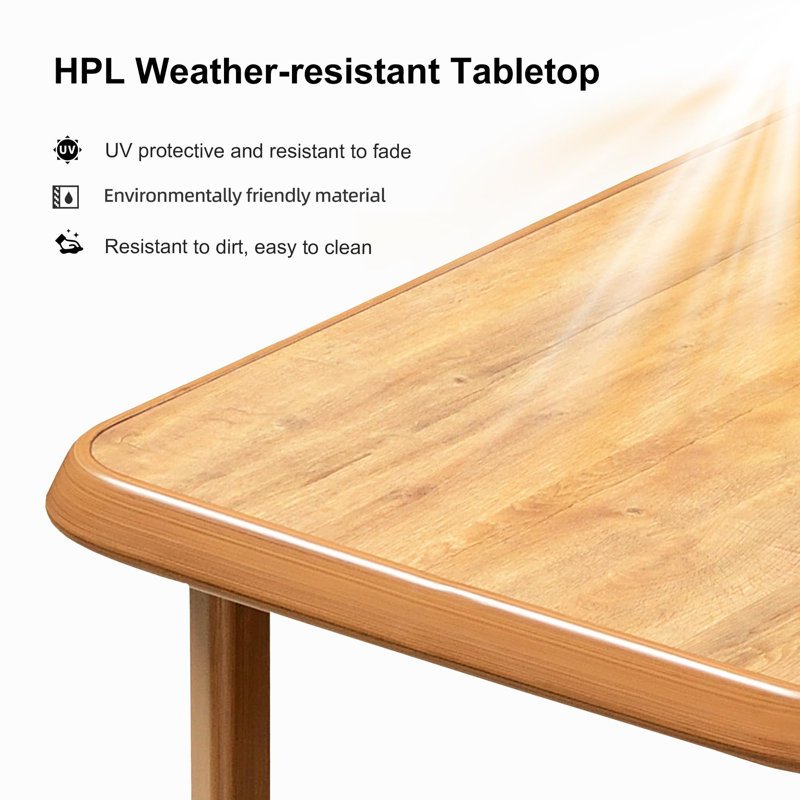 Corrigan Studio® Mahi Rectangular 2 - Person 59" Long Powder Coated ...