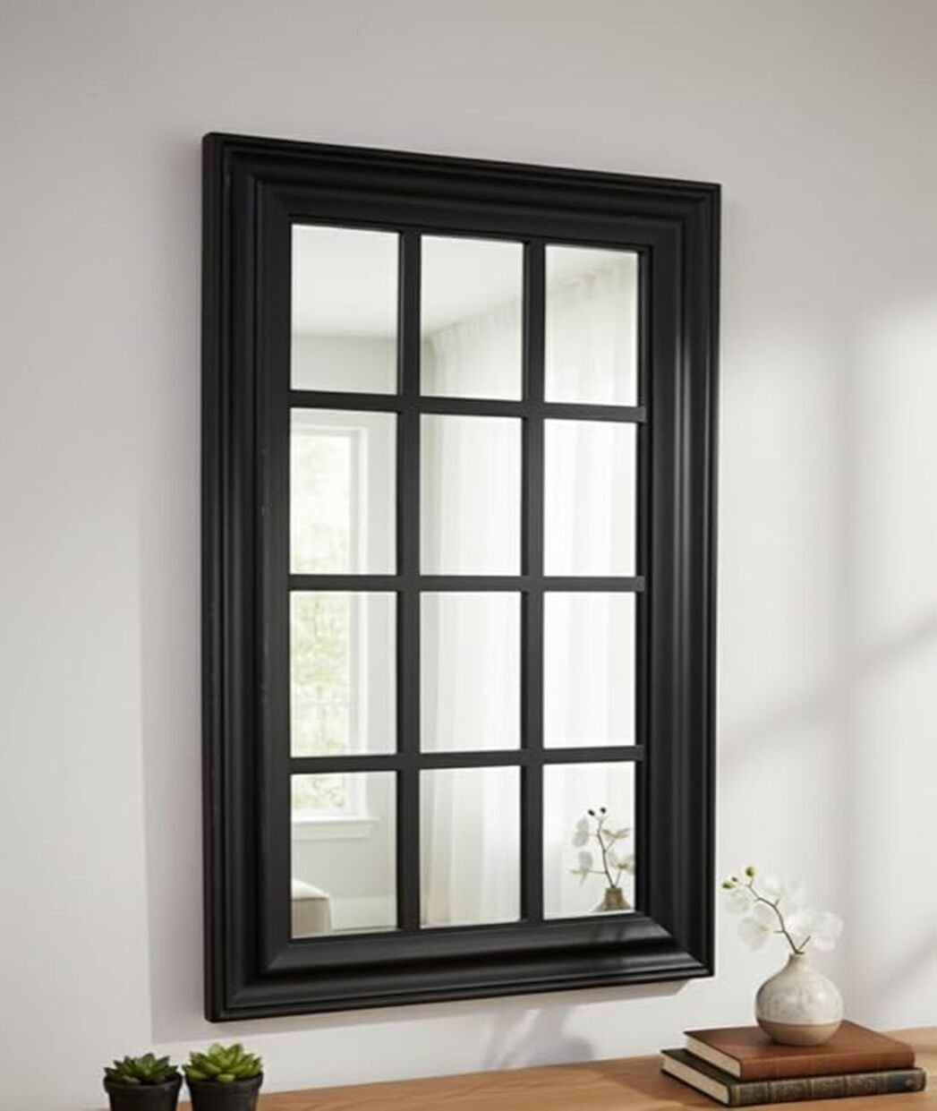 Lark Manor Decorative Rectangular Window Style Panel Design Clear Glass ...