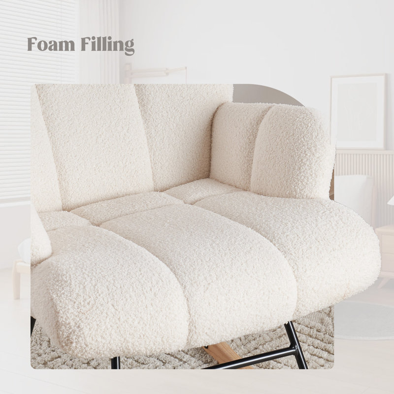 Wade Logan® Catalino Teddy Fabric Rocking Chair & Reviews | Wayfair