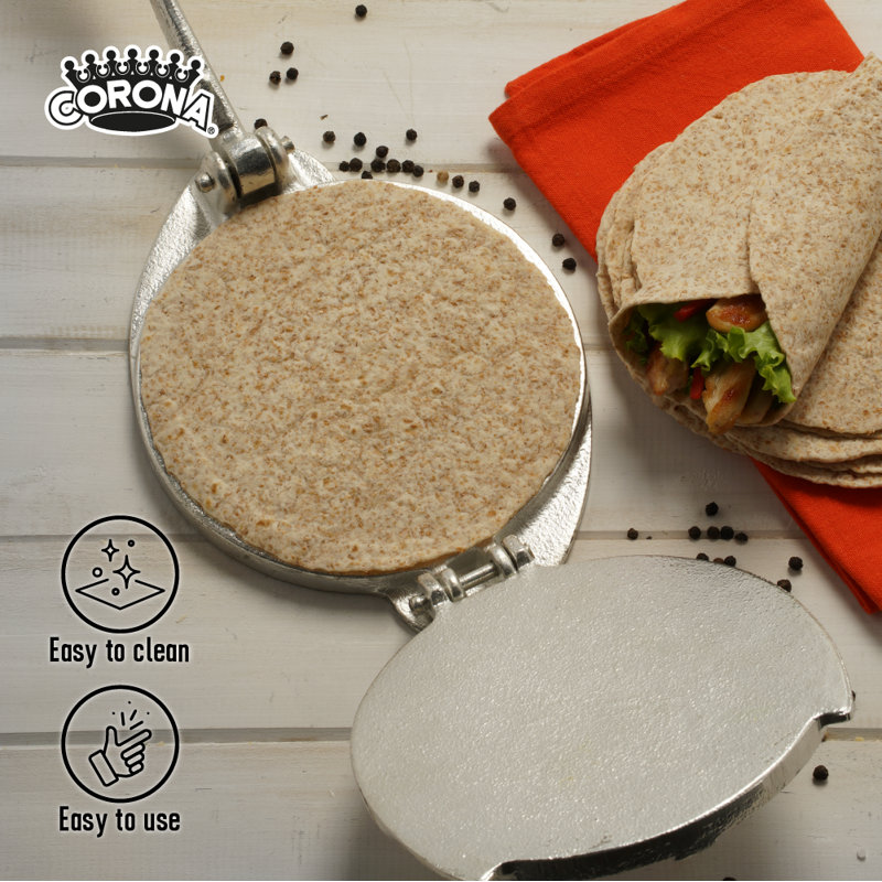 Corona 8" Cast Iron Tortilla Press, Pataconera, Tostonera | Wayfair