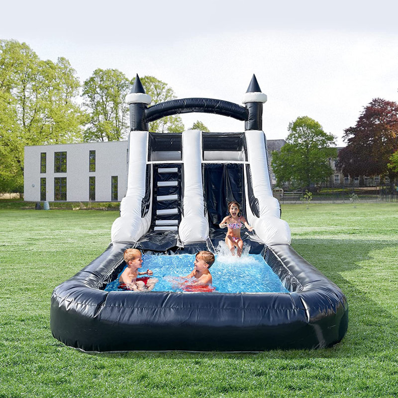 Connsann 14FT Commercial Water Slide and Splash Pool for Kids (with ...