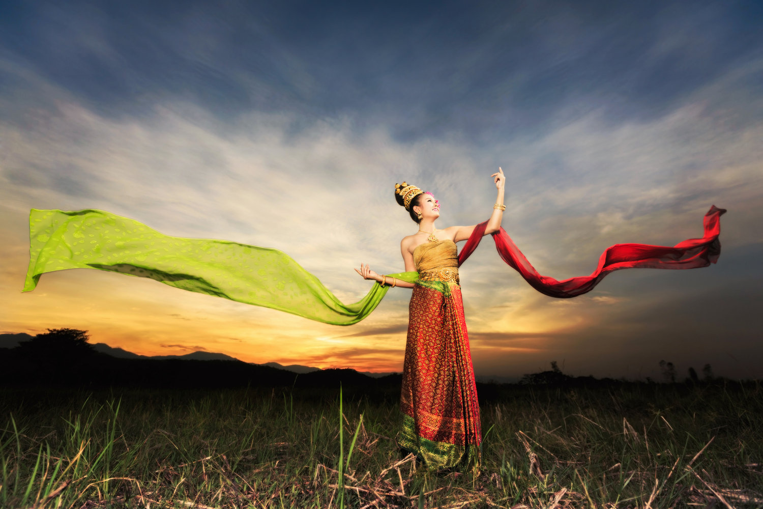 Wildon Home® Thai Dancing Girl - Wrapped Canvas Photograph | Wayfair