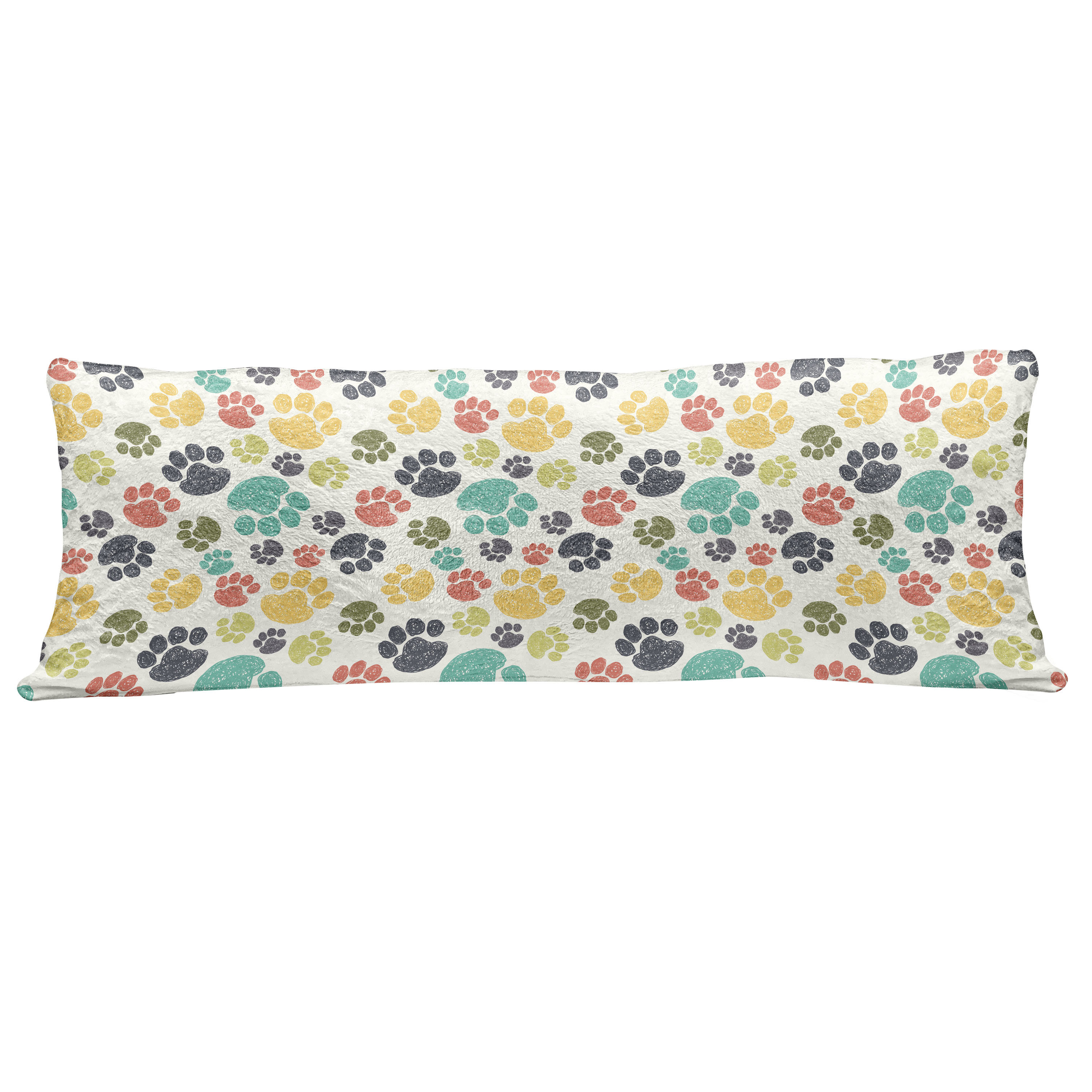Ambesonne Dog Lover Fluffy Body Pillow Case Cover With Zipper, Hand ...