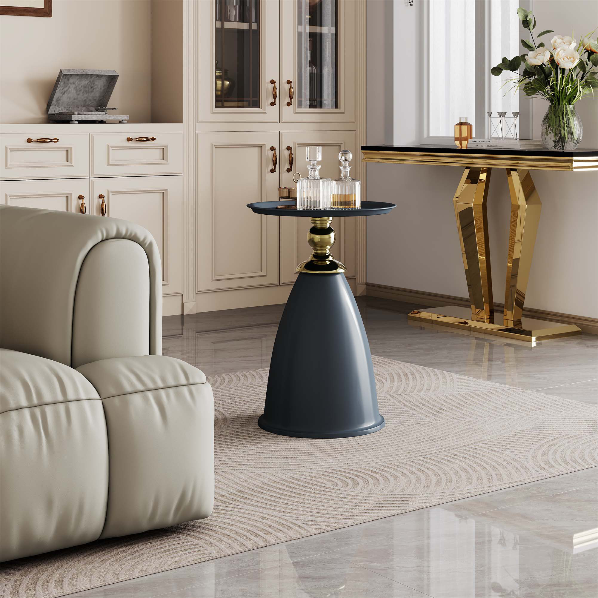 House of Hampton® Henock Iron Drum End Table | Wayfair