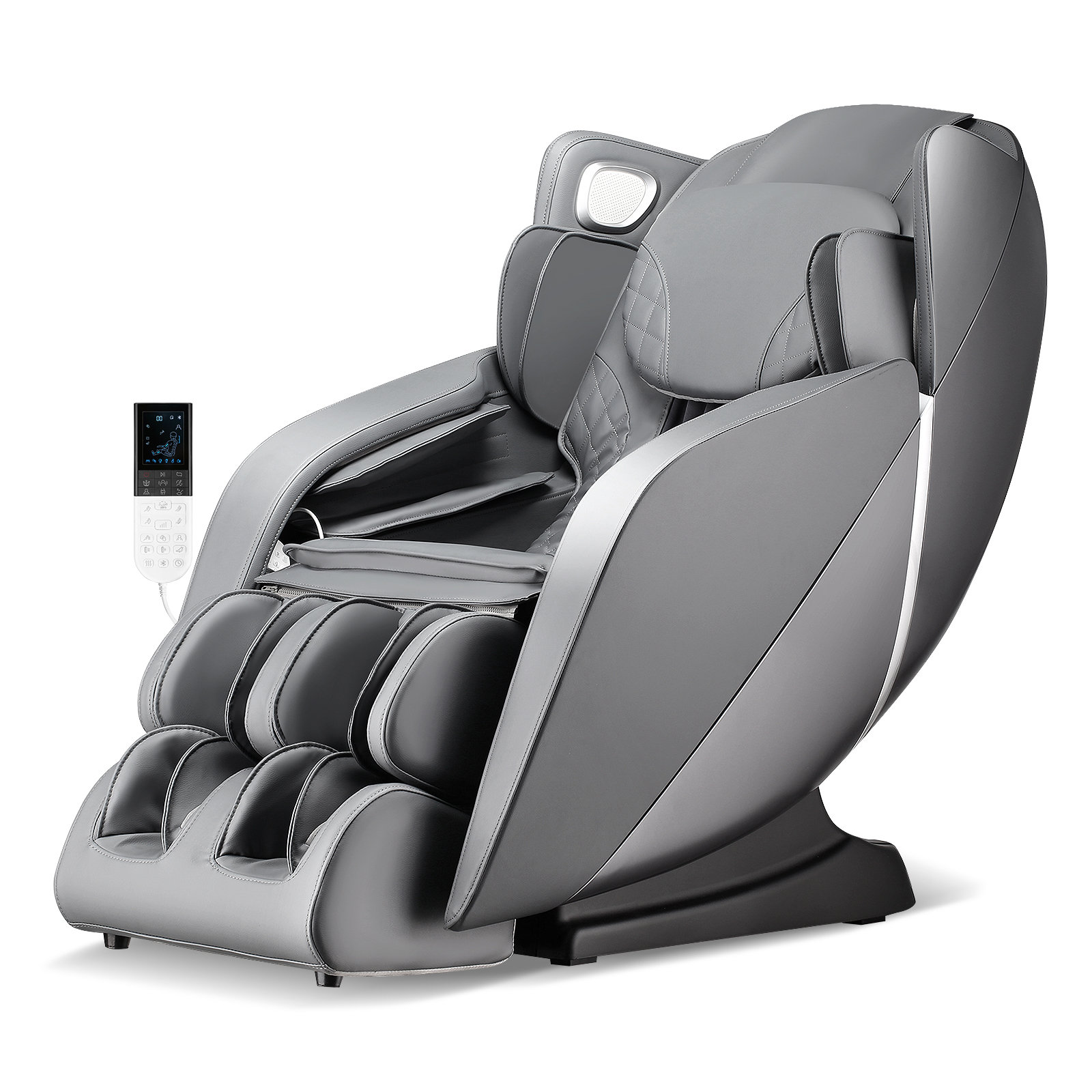 Inbox Zero Faux Leather Power Reclining Heated Massage Chair & Reviews ...