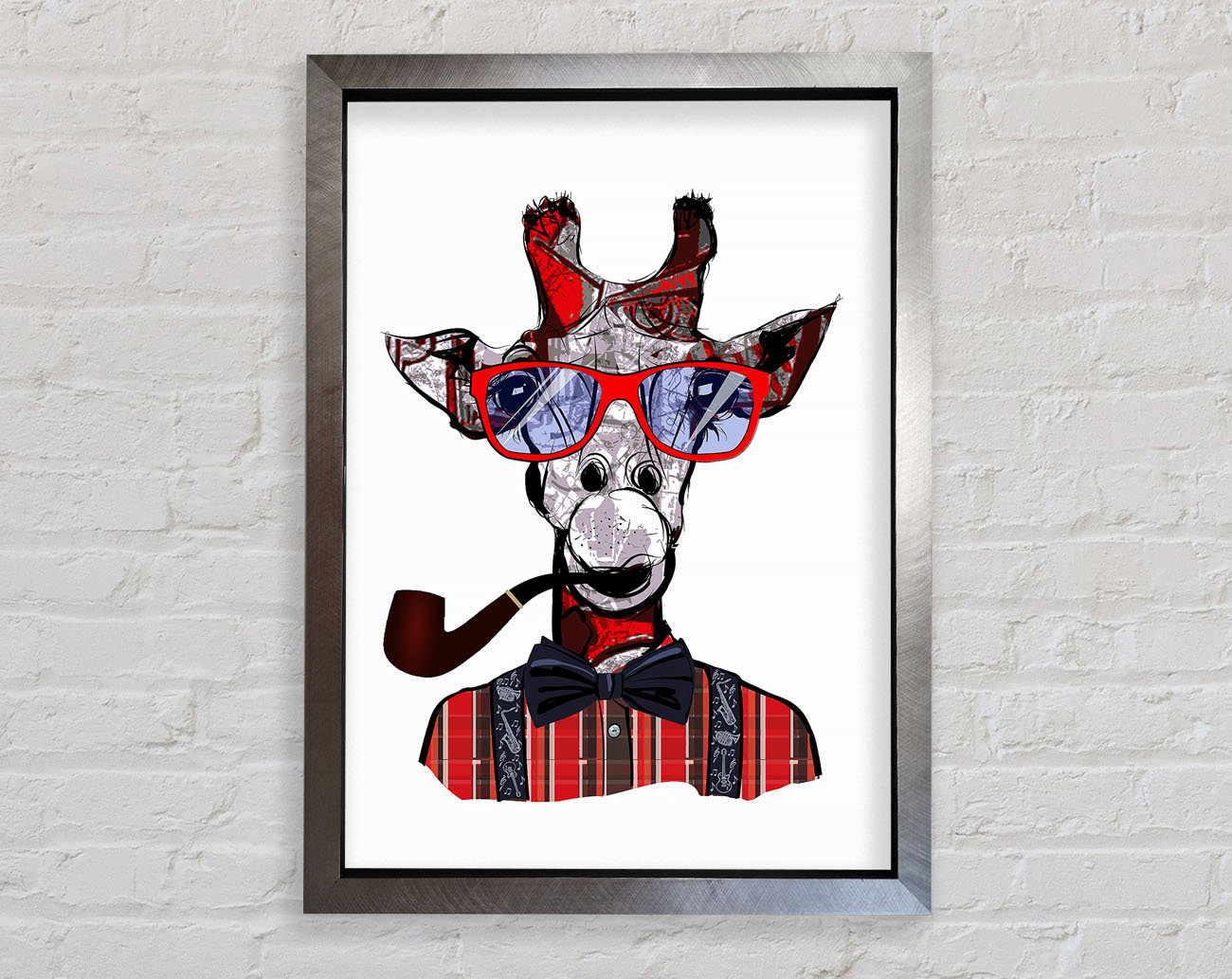 Happy Larry Funky Giraffe 1 Framed Print Wall Art | Wayfair.co.uk